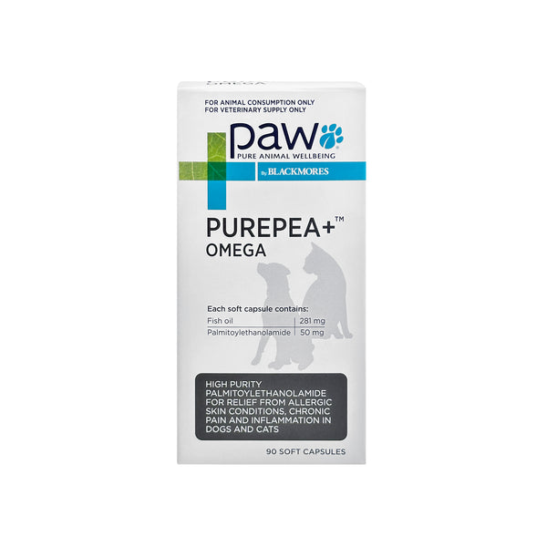 PAW by Blackmores Pure PEA + Omega for Dogs & Cats - 90 Capsules | vet ...