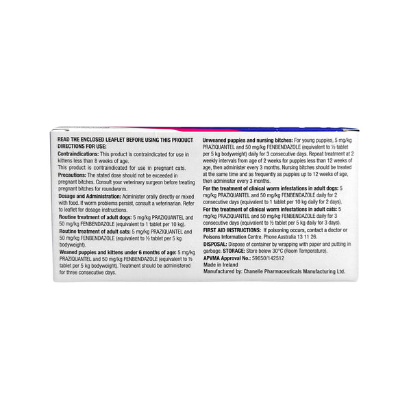 Fido's All Wormer Tablets 96's | vet-n-pet DIRECT