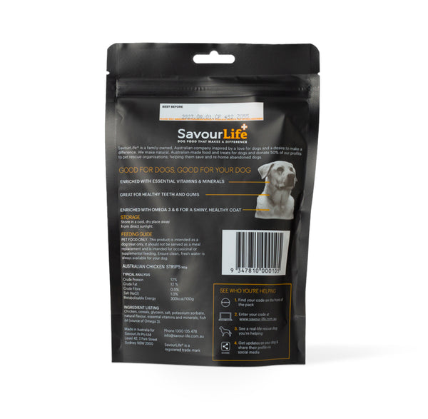 SavourLife Australian Chicken Strips 165g | vet-n-pet DIRECT
