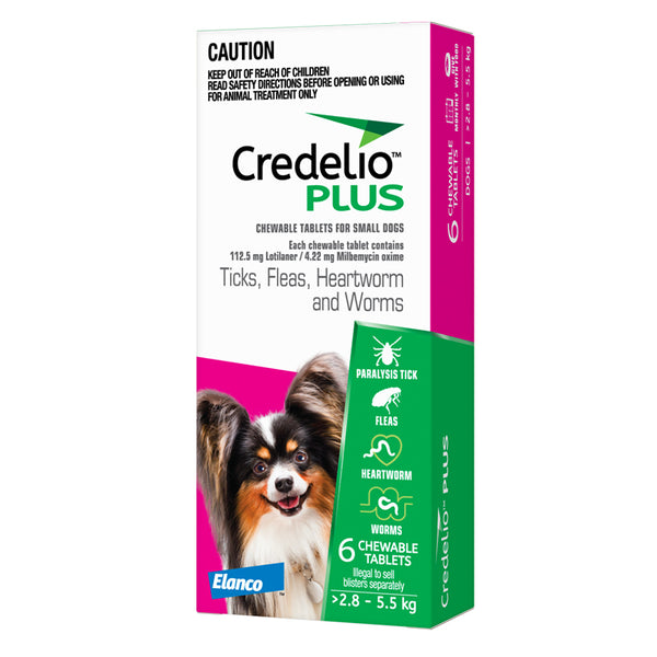 Credelio PLUS Chewable Tablets for Small Dogs 2.8-5.5kg | vet-n-pet DIRECT