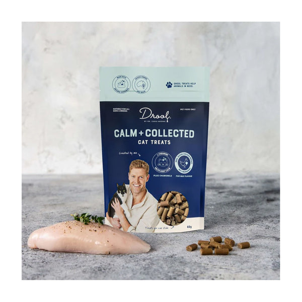 Drool by Dr Chris Brown Calm + Collected Cat Treats 60g | vet-n-pet DIRECT