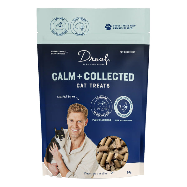 Drool by Dr Chris Brown Calm + Collected Cat Treats 60g | vet-n-pet DIRECT