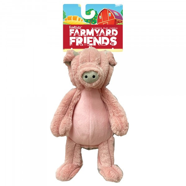 FurKidz Farmyard Friends Pig Plush Dog Toy | vet-n-pet DIRECT