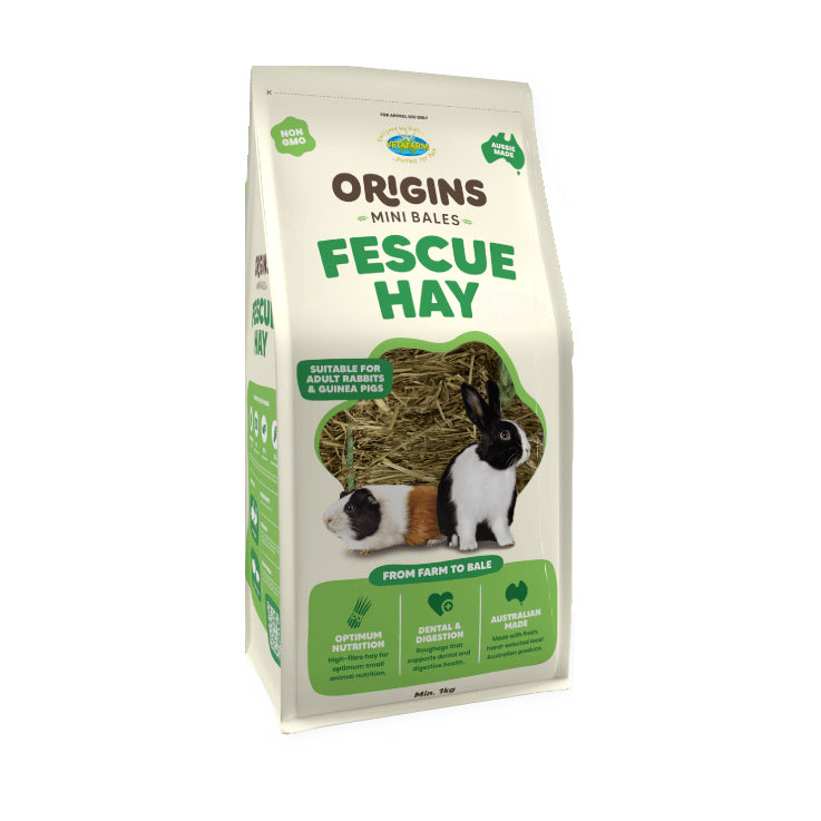 Vetafarm Origins Mini Bales Fescue Hay 1kg | vet-n-pet DIRECT