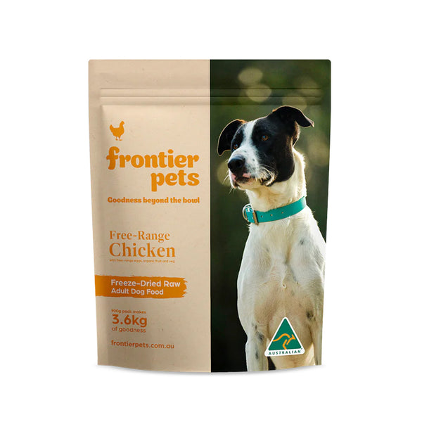 Frontier Pets Free-Range Chicken Freeze-Dried Raw Adult Dog Food | vet ...