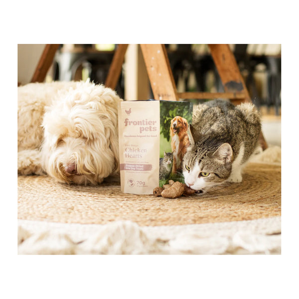 Frontier Pets Free-Range Chicken Hearts Freeze-Dried Raw Treats for ...