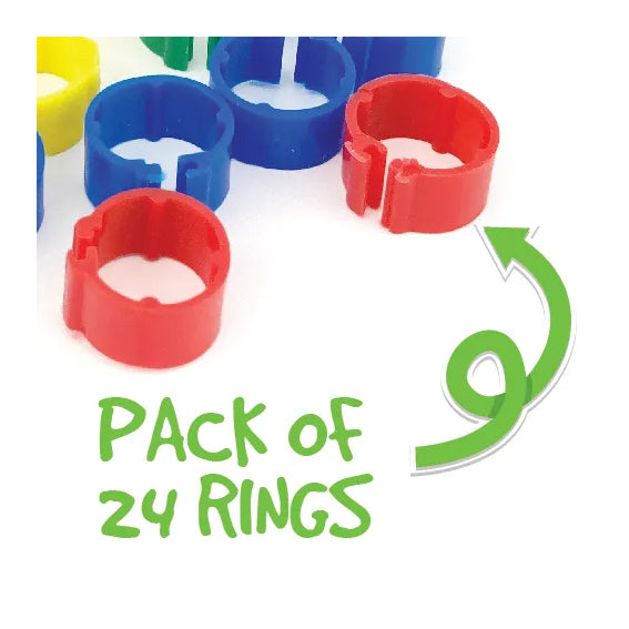 Poultry Leg Bands/Rings 24's - Mixed Colours | vet-n-pet DIRECT