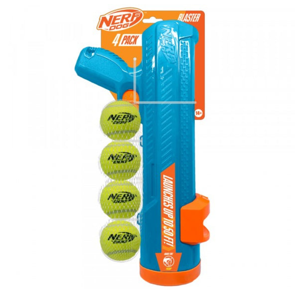 Nerf Blaster Set 40cm with 4 x 6.5cm Tennis Balls | vet-n-pet DIRECT