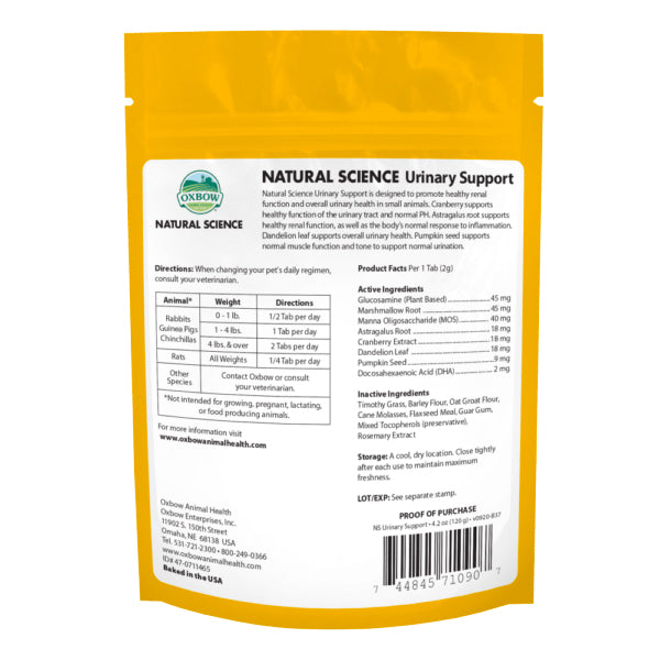 Oxbow Natural Science Urinary Support 120g | vet-n-pet DIRECT