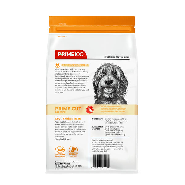 Prime100 SPD Prime Cut Chicken Treats 100g | vet-n-pet DIRECT