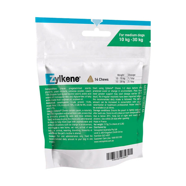 Zylkene Calm Chews for Medium Dogs 10-30kg - 14 Chews | vet-n-pet DIRECT