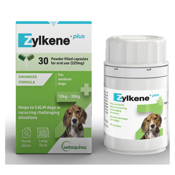 Zylkene Plus Calming Capsules for Medium Dogs 10kg-30kg - 30 Capsules ...