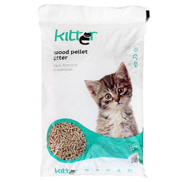 Kitter Wood Pellet Non-Clumping Cat Litter - vet-n-pet DIRECT