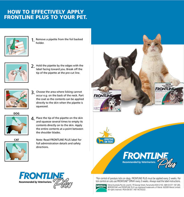 Frontline Plus for X/Large Dogs 40 to 60kg (88-132lb) - vet-n-pet DIRECT