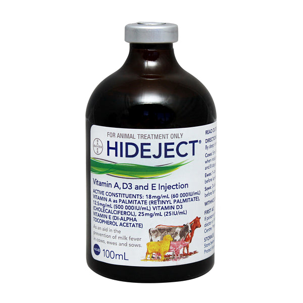 Hideject Vitamin ADE Injection 100mL - vet-n-pet DIRECT