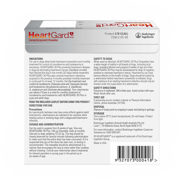 HeartGard Plus Chewables Green - for Dogs 12-22kg - vet-n-pet DIRECT