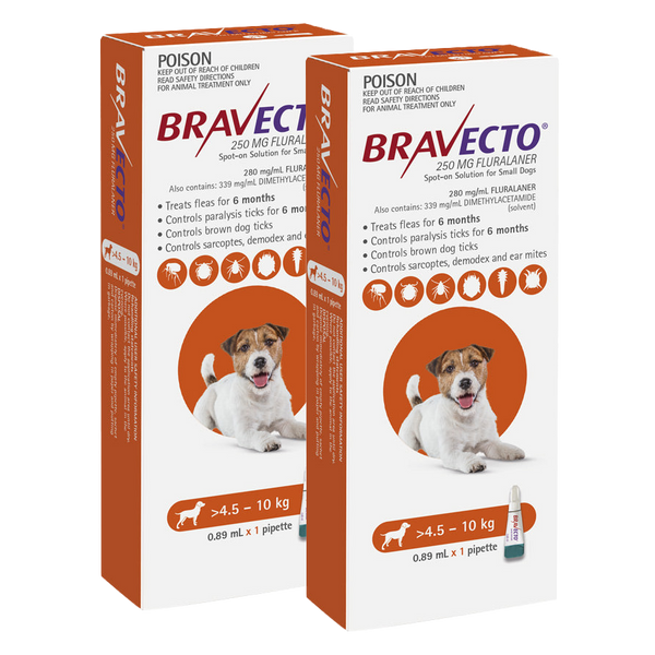 Bravecto Spot-on for Dogs Orange 4.5kg-10kg Value Bundle | vet-n-pet DIRECT