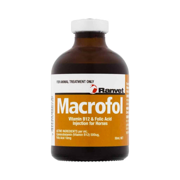 Ranvet Macrofol Vitamin B & Folic Acid Injection 50mL | vet-n-pet DIRECT